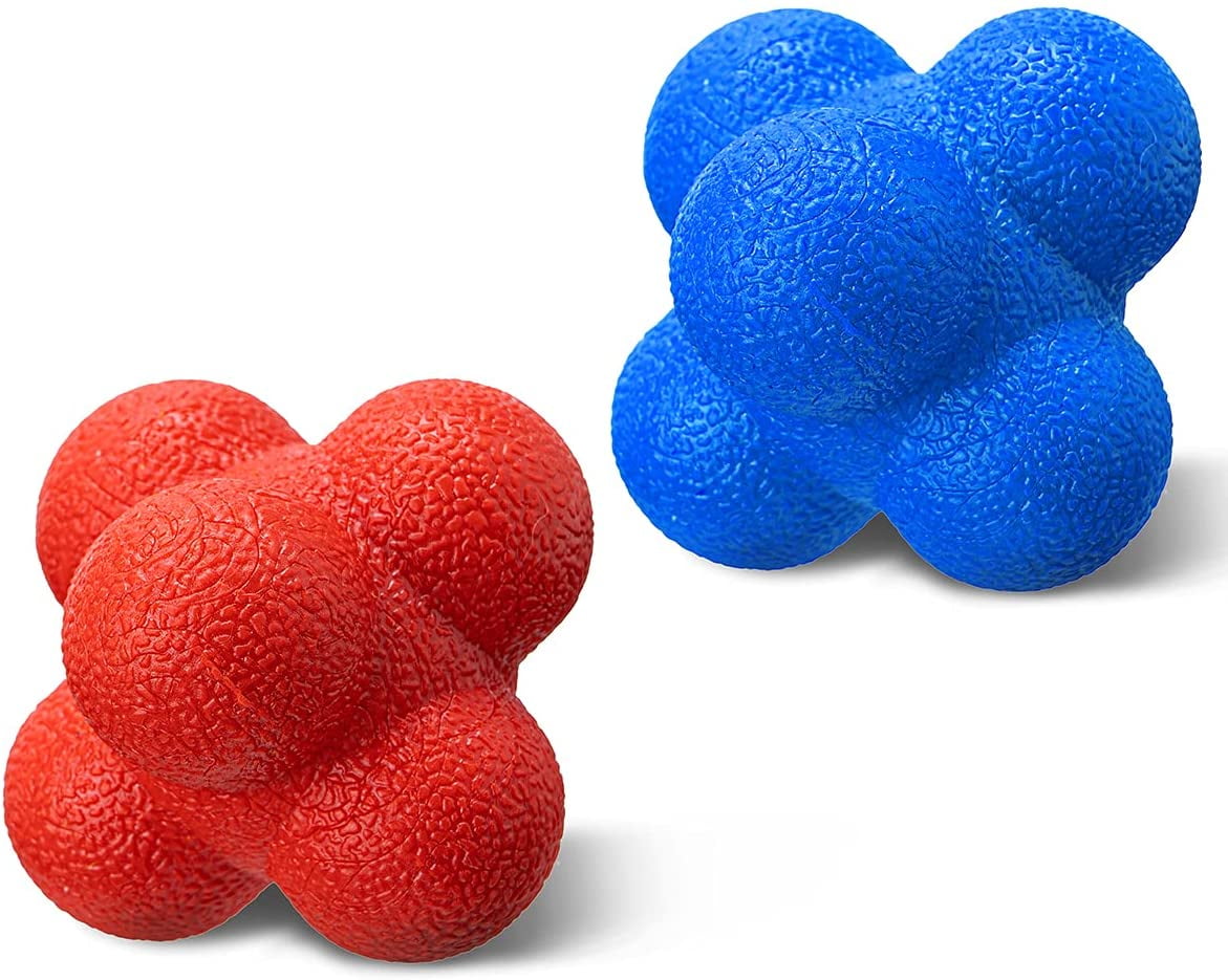 2 Pack Hexagonal Reaction Ball High Density Rubber Foam Bounce for ...