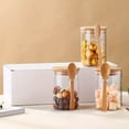 280ml Candy Jar, Biscuit Jar, Glass Storage Jar With Sealed Bamboo Lid ...