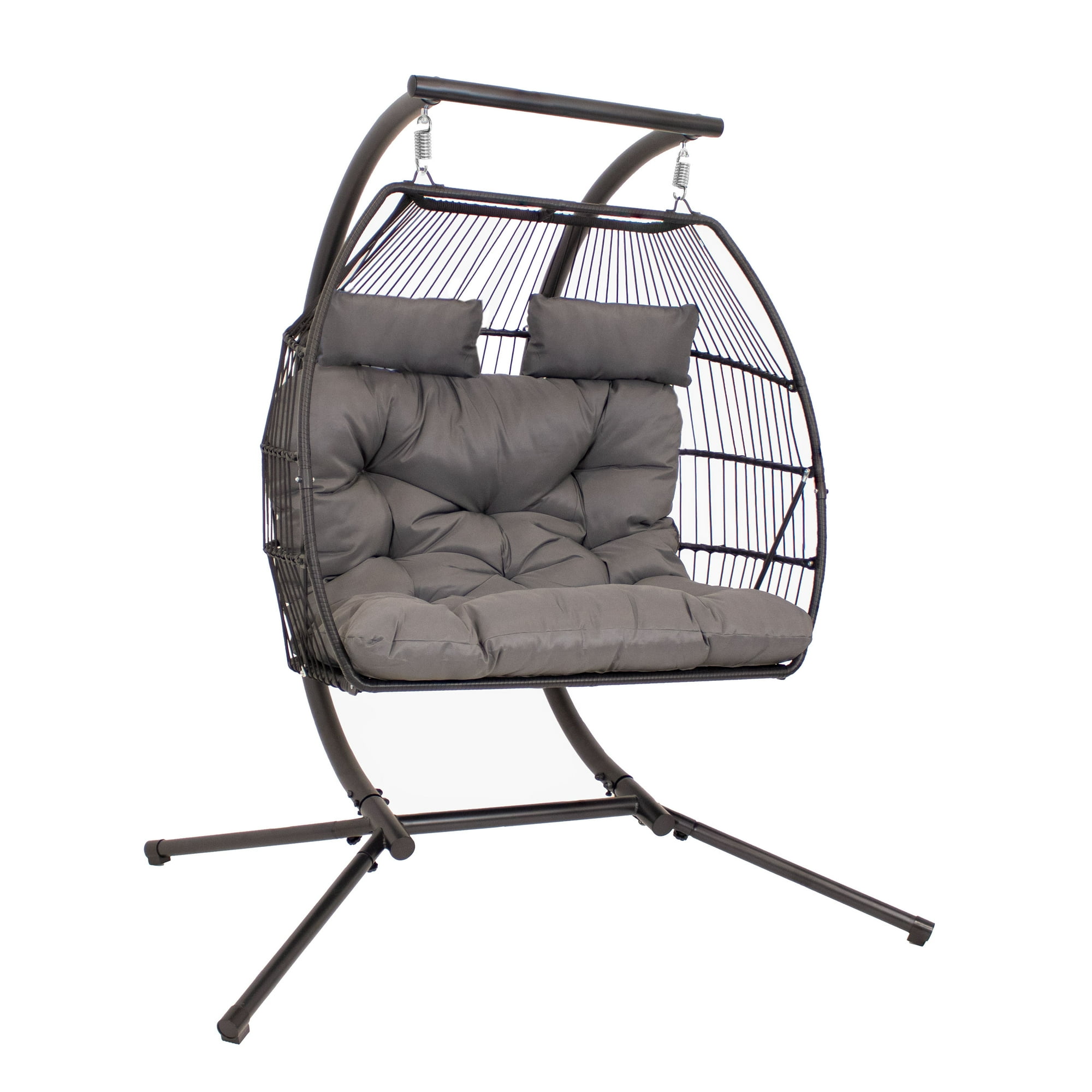 Click here for Sunnydaze Outdoor Andrei Double Egg Chair With Ste... prices