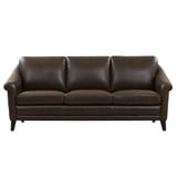 Hello Sofa Home Sienna Mid-Century Modern Top Grain Leather Sofa in ...