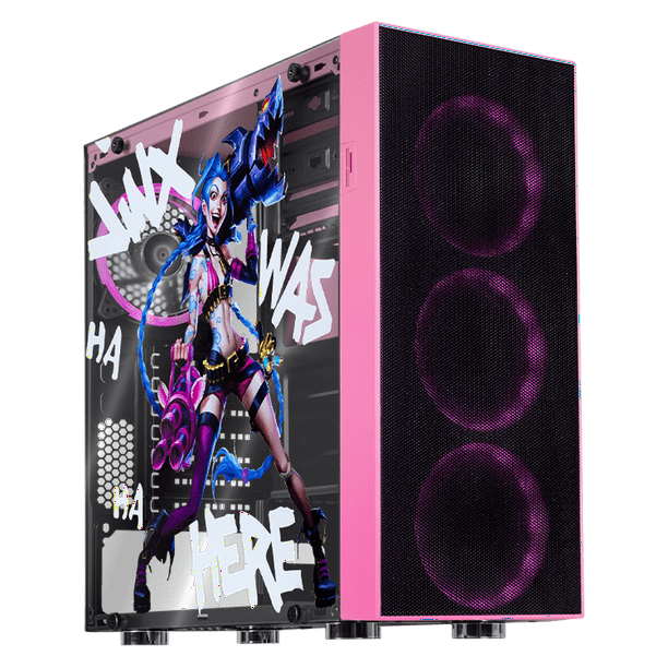 Gabinete Gamer XTREME PC GAMING Jinx Edition Media Torre ATX 4 Fan ...