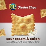 RITZ Toasted Chips Sour Cream and Onion Crackers, Family Size, 11.4 oz ...