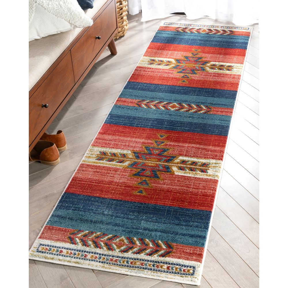 Well Woven Dustin Crimson Southwestern Medallion Mat 2x4 (2' x 3'11 ...
