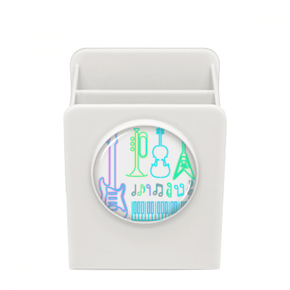 Guitar Music Instruments Neon Desk Pencil Holder Cup Pen Organizer ...