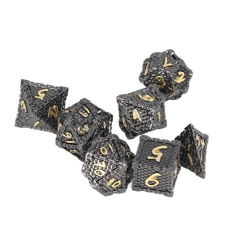 RPG Dice, Unique Pattern Metal Dice Set Drop Resistant For Teens Adults ...