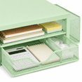 2-Tier Computer Monitor Stand Riser with Drawer and 2 Pen Holders ...