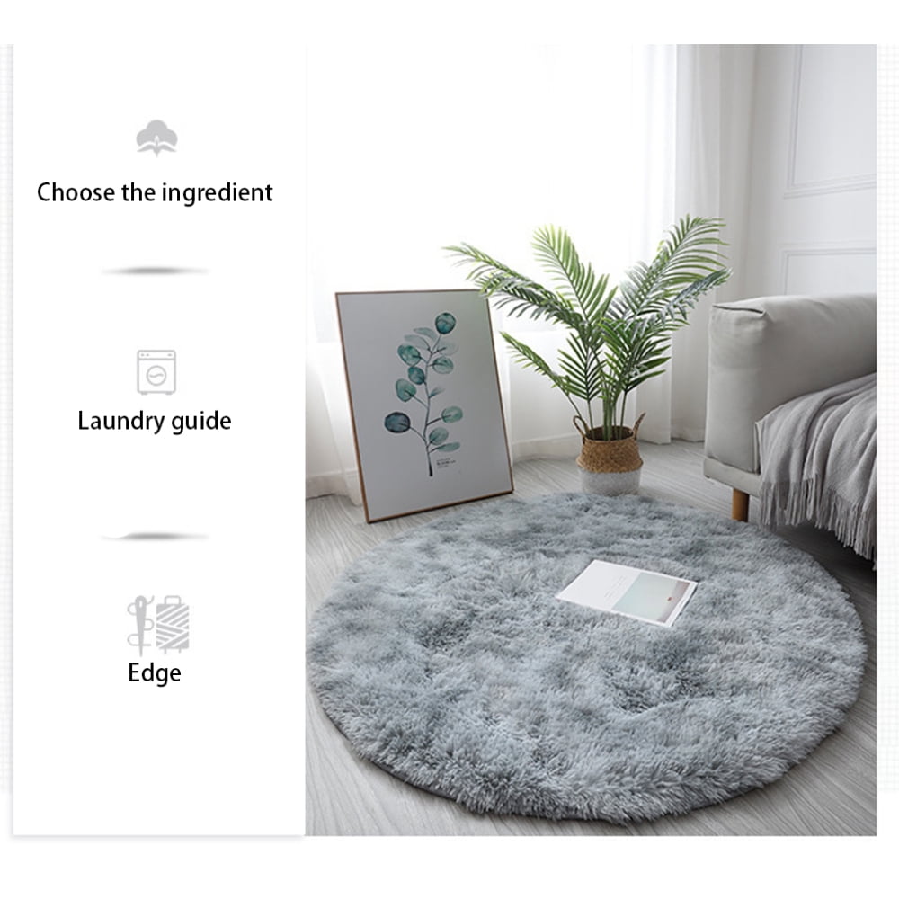 100*100cm Bedroom Round Rug Washable Anti-skid Decorative Bedside Mat ...