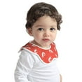 Baby Bibs - White Shrimp Print Red Muslin Baby Drool Bibs for Baby Girl Boy Cotton Soft Baby ...