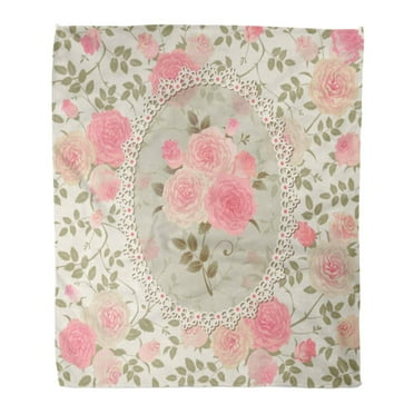 Cozy Line Home Fashions Chic Shabby Spring Rose Quilted Throw Blanket ...