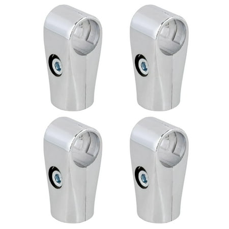 4 X Display Rack Clamp Fittings 25mm Inner Dia Two-way Tube Connector ...