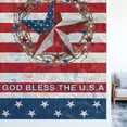 4th of July Window Privacy Film, USA Flag Star Red Stripes Stained ...