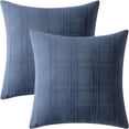 AUQ Decorative Linen Check Throw Pillow Covers Neutral Farmhouse ...