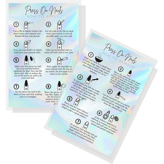How to Apply Press On Nails Postcard 30 Pack 4x6" inch Postcard Press ...