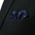 Dotty Pocket Square for Men Navy Blue Orange Dots Handkerchief for ...