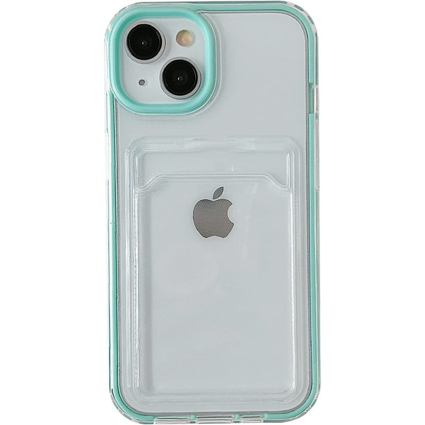 Candy Color Card Holder Clear Shockproof Soft Compatible with iPhone ...