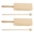 MANLINGDA 2 Sets Wood Rhythm Instruments Wooden Block Percussion ...