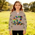 GBSYEWXS Hoodies For Girls Fall Number Print Long Sleeve Tops Casual ...