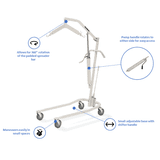 Invacare Lightweight Hydraulic Patient Lift, White, 450 lb. Weight ...