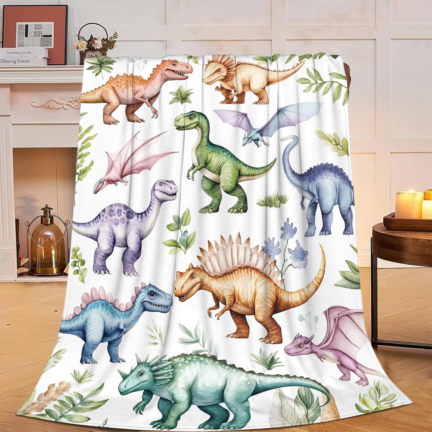 Click here for Walfour Cute Dinosaur Plush Throw Blanket - Soft... prices