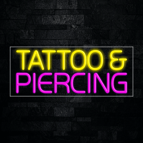 Tattoo & Piercing-LED Neon Sign 30"L x 12"H #30298 - Walmart.com