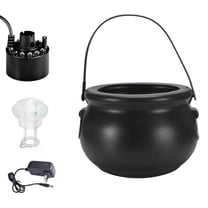 Halloween Witch Cauldron Fogger with 12 LED Lights, 300ml/H Mist Maker ...