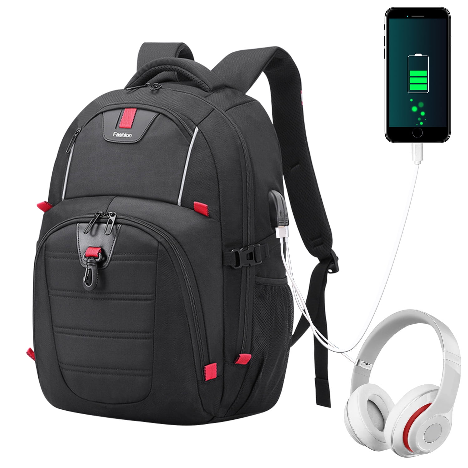 Htwon Safe Travel Backpack with USB Charging Port Travel 15.6 Inch ...