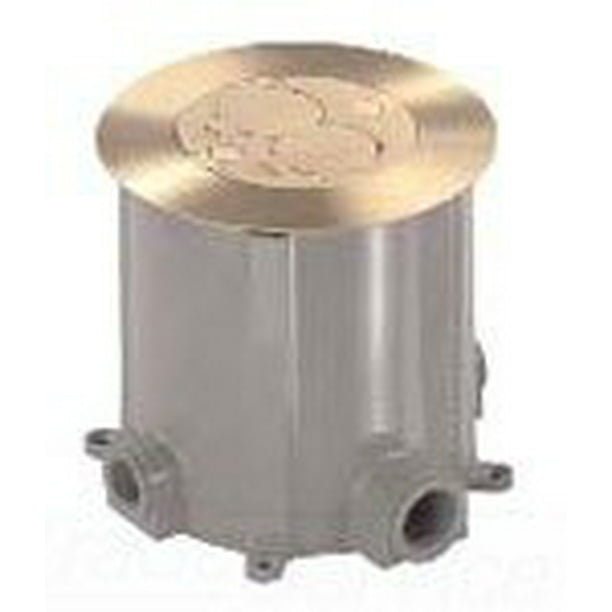 Hubbell PFB1 Plastic Round Floor Box, 100 Cubic Inches Capacity, 7-5/64 ...