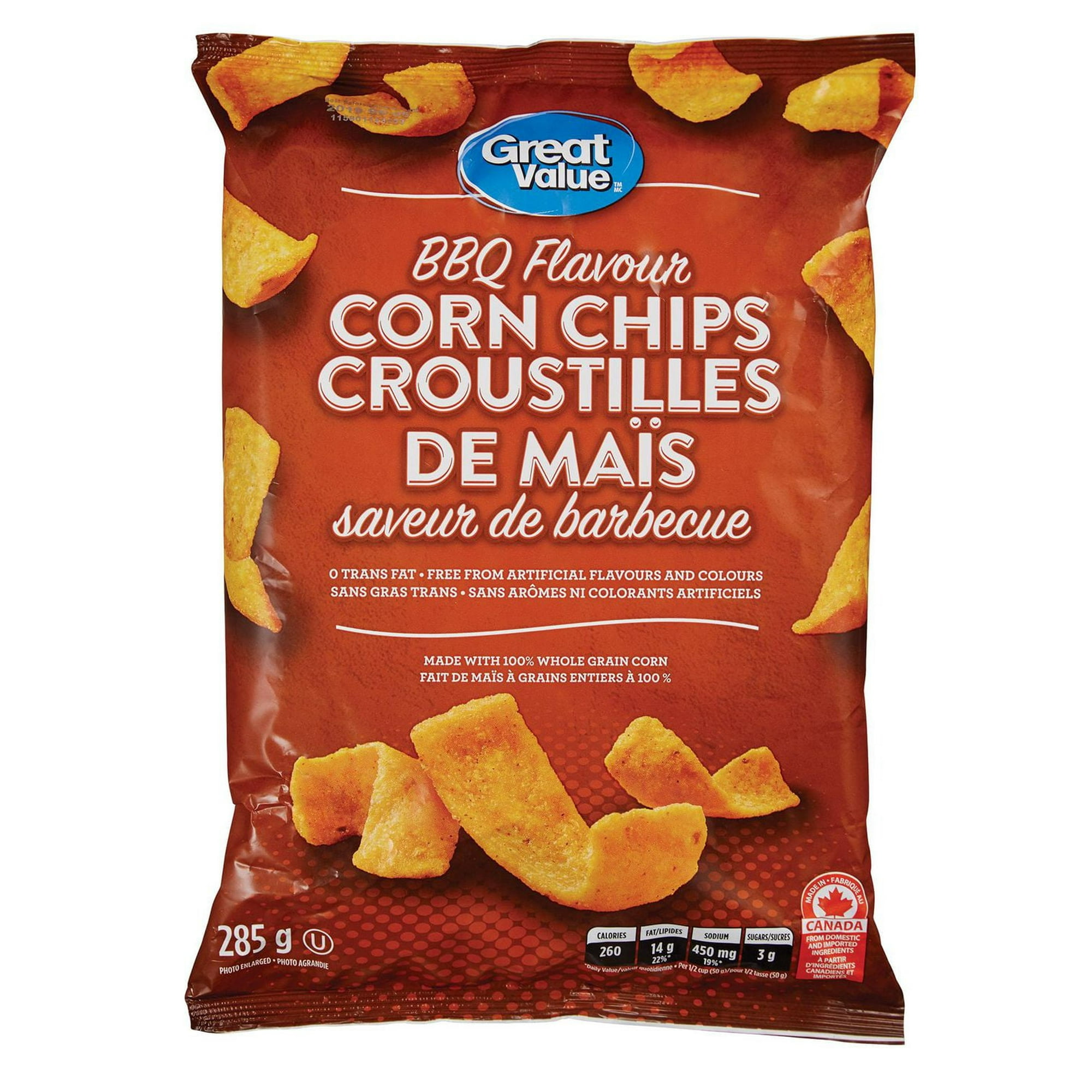 Click here for Great Value Bbq Flavour Corn Chips 285 G prices