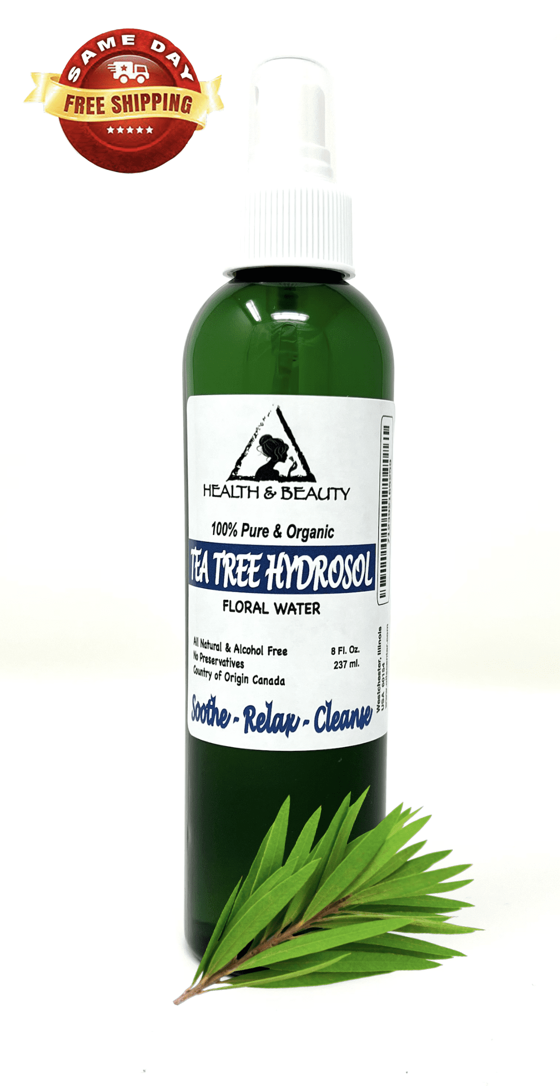 Tea Tree Hydrosol Organic Floral Water Pure Natural 8 oz - Walmart.com