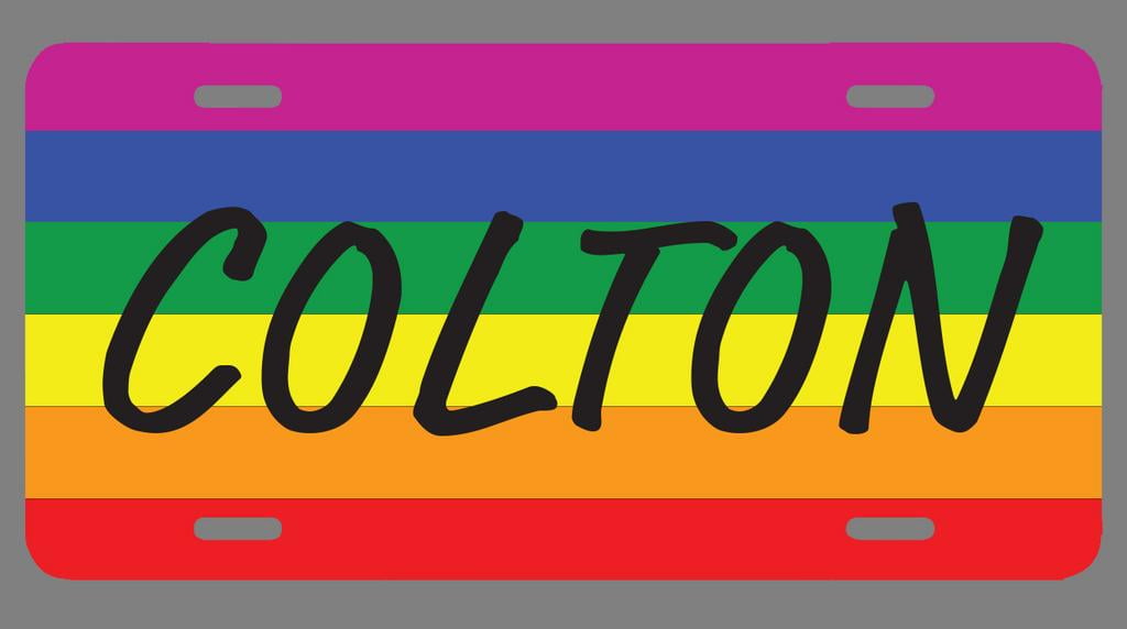 Colton Name Pride Flag Style License Plate Tag Vanity Novelty Metal ...