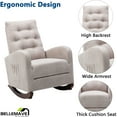 Bellemave High Back Rocking Chair, Comfortable Nursery Chair, Padded ...