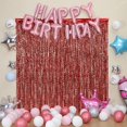 3 Pack Red Aluminium Foil Curtains, 3.3ft x 6.6ft, Wavy Shape, for ...