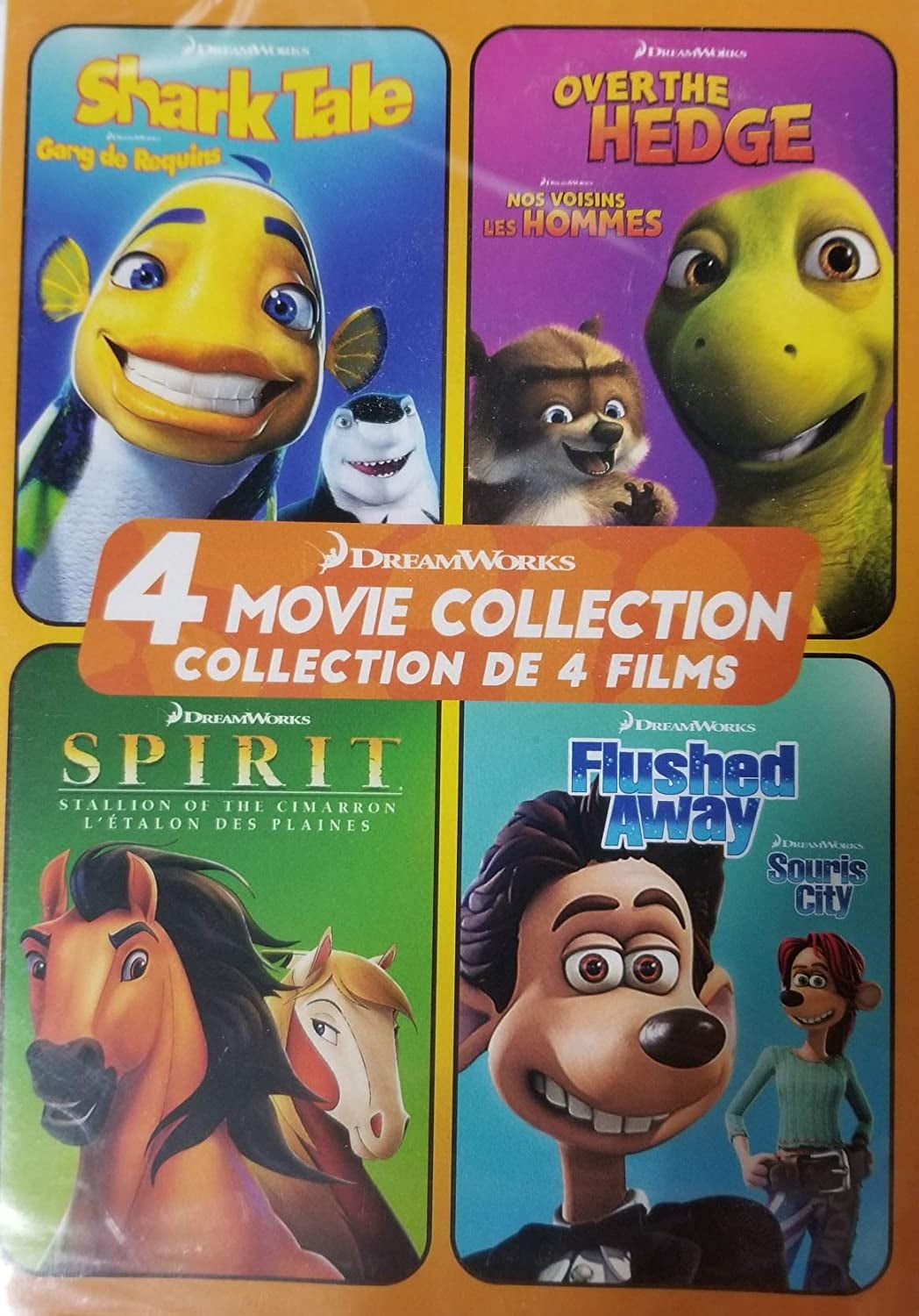 DreamWorks 4 Movie Collection (Shark Tale/Over the Hedge/Spirit/Flushed ...
