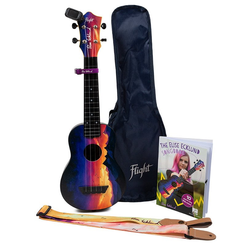 Flight Elise Ecklund Sunset Travel Ukulele Bundle - Walmart.com