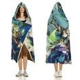 Genshin Impact Wearable Blanket Cloak Arctic Velvet Hooded Blanket Soft ...