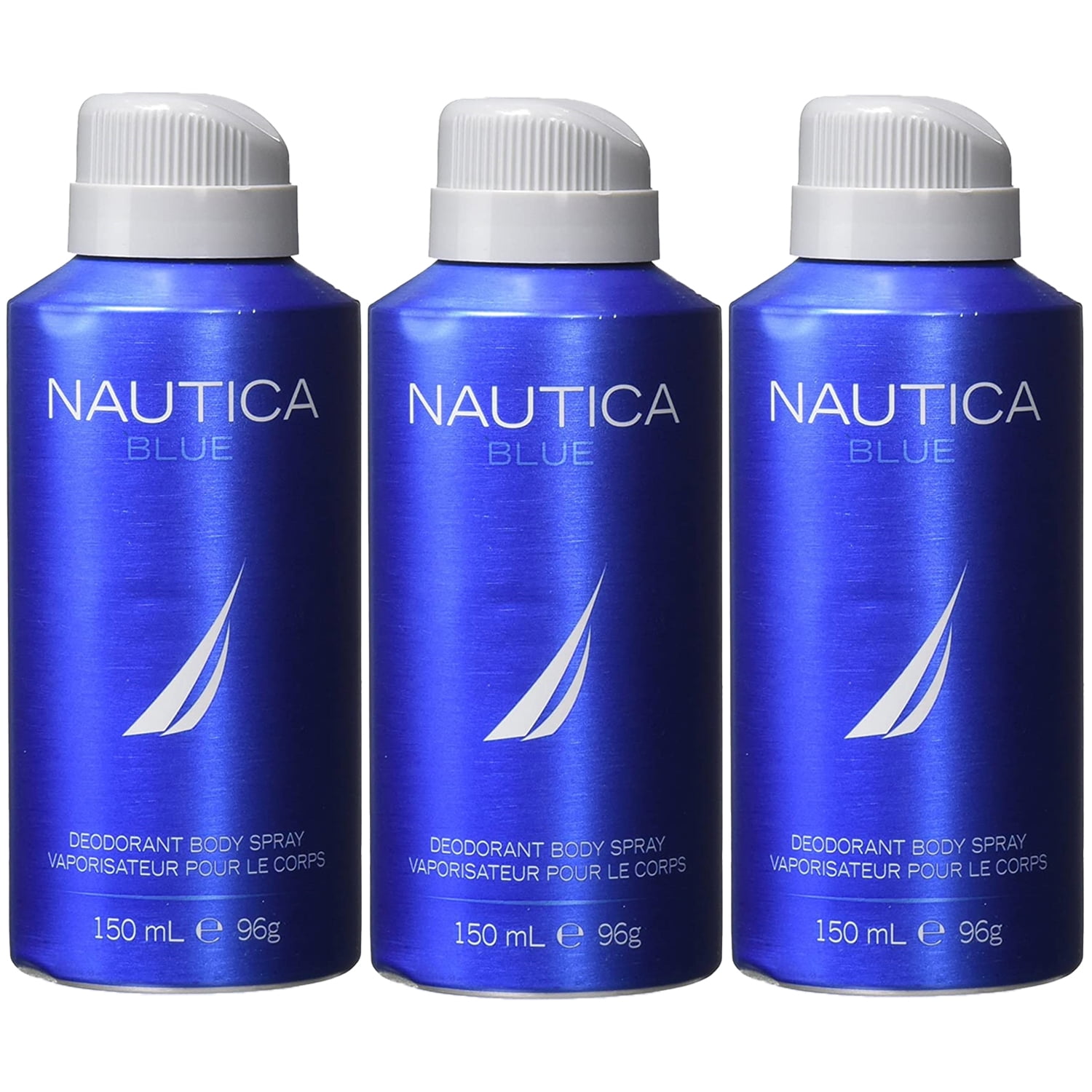Pack of (3) NAUTICA Deodorant Body Spray for Men, Blue, 5 Ounce ...