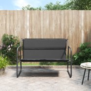Outdoor Deck Box Bench with Cushion All-Weather Storage with Backrest ...
