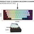 Snpurdiri Compact USB-C Gaming Keyboard, 60% Design, RGB Backlit, Black ...
