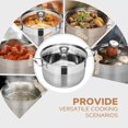 8 Quart Stock Pot - Stainless Steel Large Cooking Induction Pot with ...