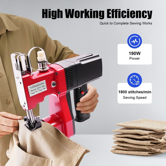 MONIPA 110V Industrial Portable Electric Bag Stitching Closer Seal ...