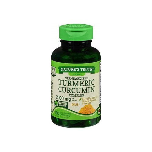 Nature's Truth Vitamins Turmeric Curcumin Complex 2000mg 90 Ct, 2 Pack ...