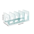 Bookend File Organizer, 4 Compartment Desktop Document Holder, Sturdy ...