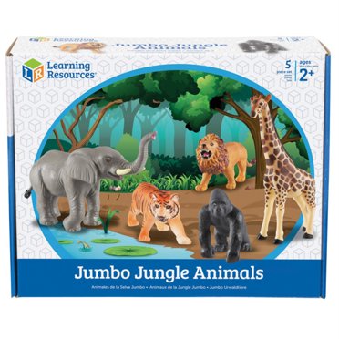 Free Shipping! Learning Resources Jumbo Zoo Animals, Assorted Species ...