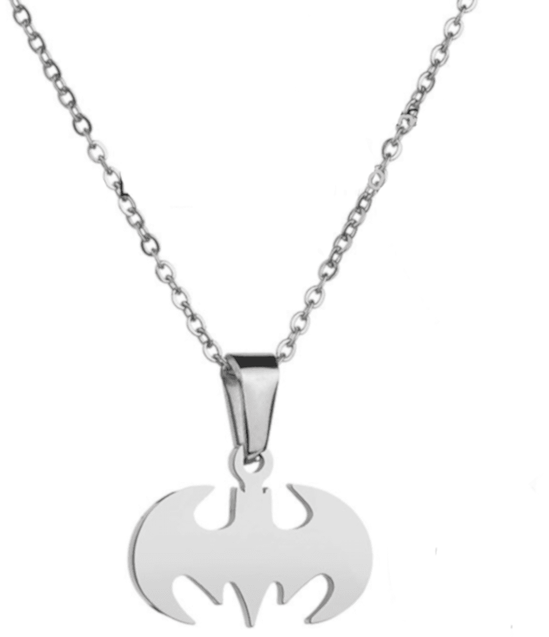 Batman Pendant Stainless Steel Small Necklace, Jewelry-447-SS - Walmart.com