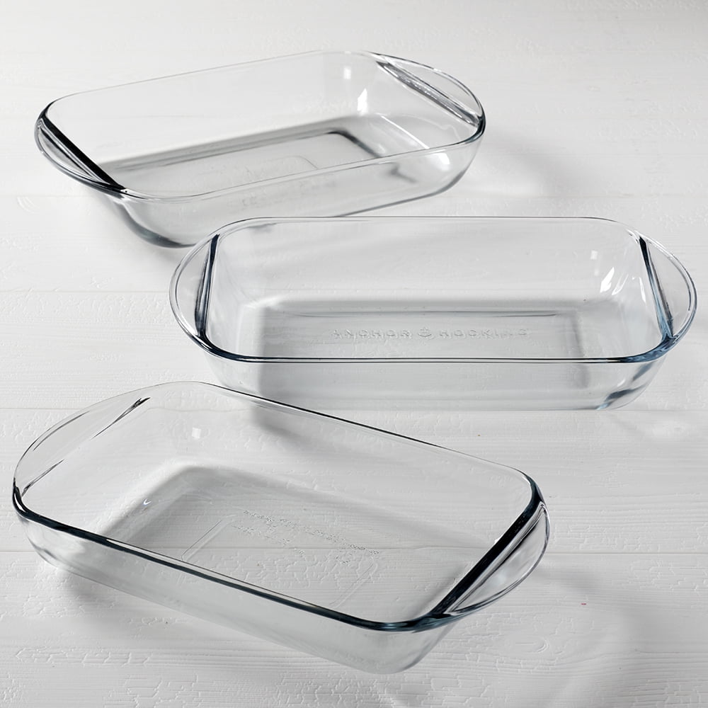 Buy Anchor Hocking Glass Bakeware Value Pack, 3 Piece Count Set Online ...