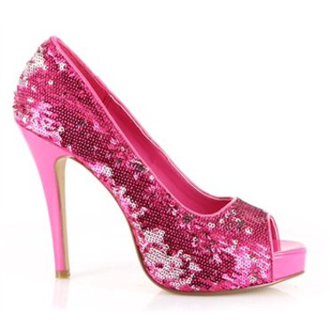 415-FLAMINGO, 4 Inch Heel Glitter Shoes - Walmart.com