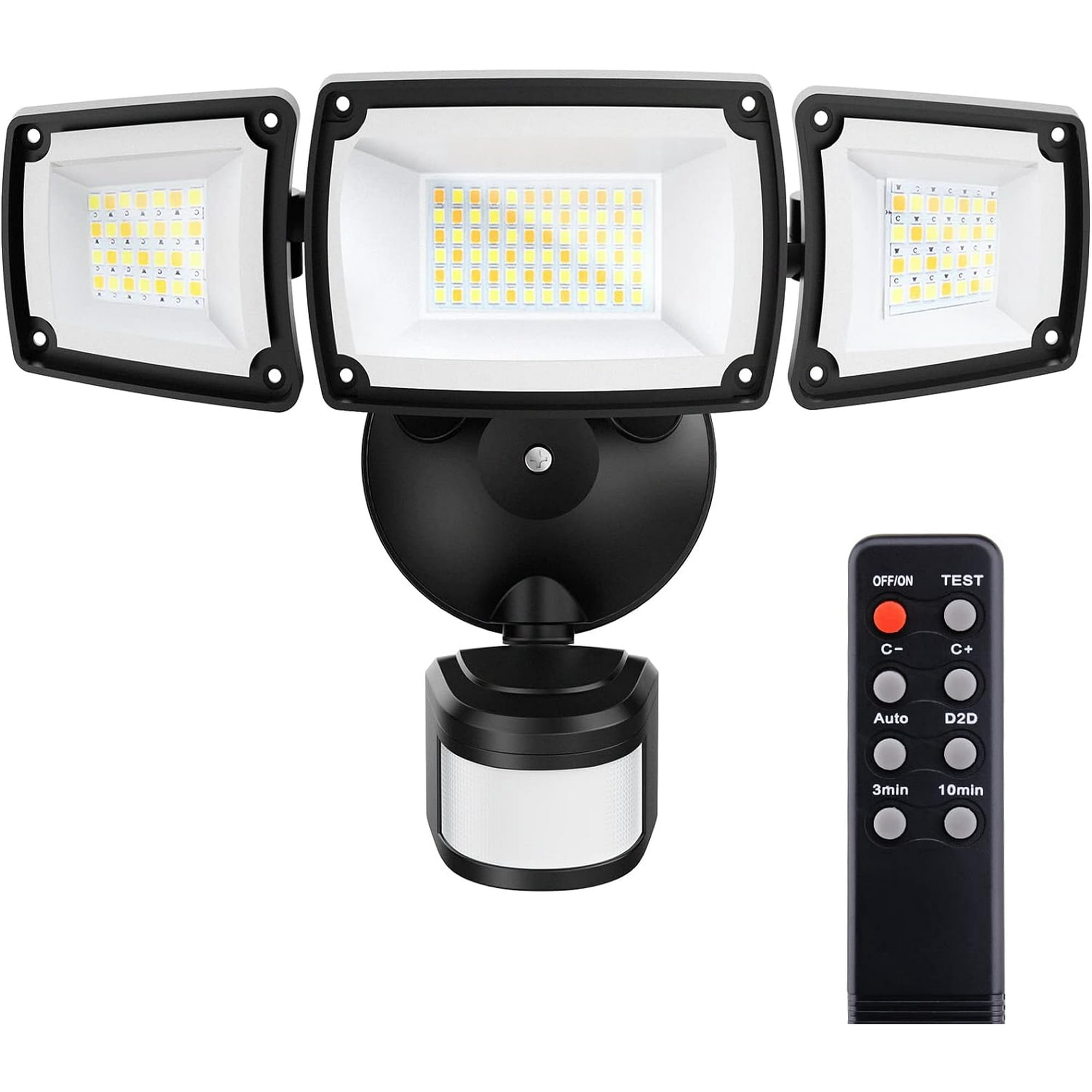 Click here for Brightown Black Outdoor Motion Sensor Light - 3 He... prices