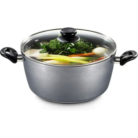 Induction Casserole Pot | Black with Nonstick Coating | Compatible with ...