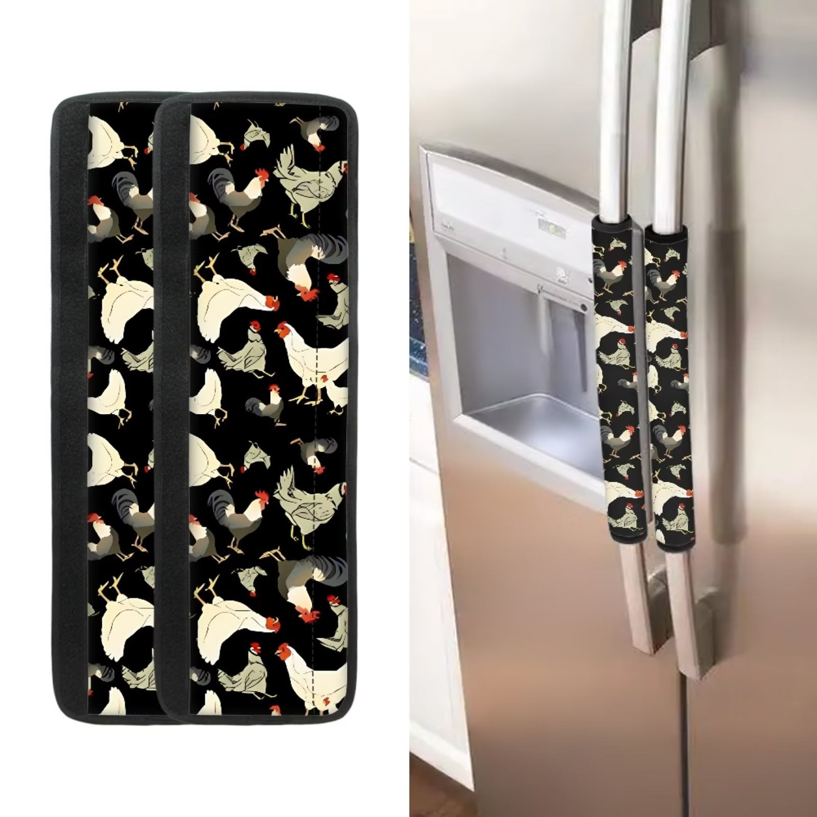 Kuiaobaty 2 Packs Chicken Refrigerator Door Handle Cover Set Durable ...