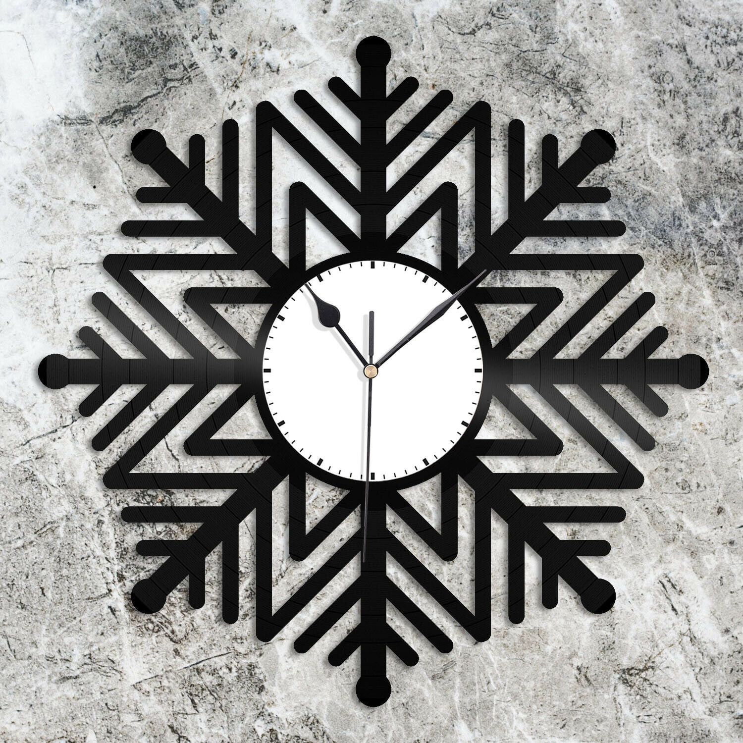 Snowflake Vinyl Wall Clock Record Souvenir Unique Design Kids Room ...